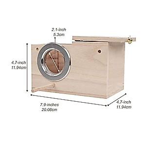 Rural365 Medium Parakeet Nesting Box Bird Breeding Box Parakeets Mating Nest for Budgie, Lovebird - 7.9 x 4.7 x 4.7 Inch