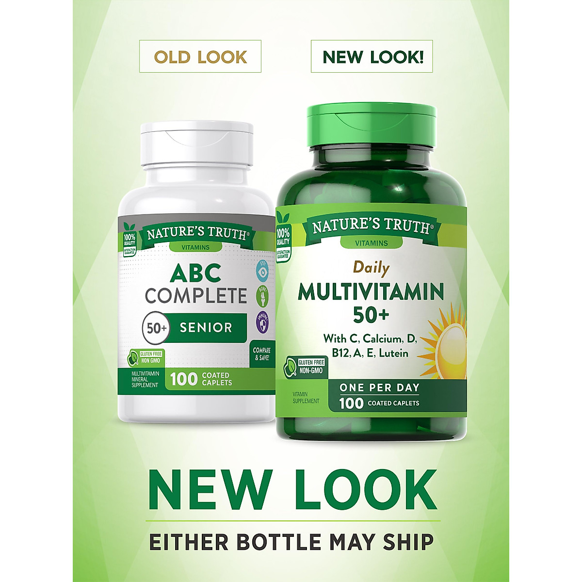 Multivitamin for Adults 50+ | Non-GMO & Gluten Free Daily Supplement | Plus Vitamin D, C, and B Vitamins | By Nature's Truth