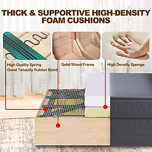 KCHUSAL Modular Sectional Sleeper Sofa, Corduroy Sectional Couch with Storage Seats, Convertible Sleeper Sofa Bed for Living Room, 9 Seats, Grey