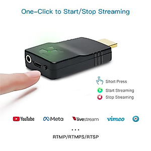 DDMALL Wireless HDMI Encoder HEVC, H.265 H.264 Video Encoder, Live Stream Encoder 1080p Support RTSP UDP RTMP, IPTV Encoder for Facebook, YouTube Live, Twitch and More (HEV-2KW)