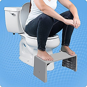 Squatty Potty Porta Traveler Foldable Toilet Stool for Travel, 7" Height, Gray