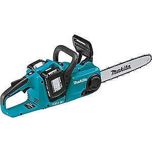 Makita XCU03PT1 18V X2 (36V) LXT Lithium-Ion Brushless Cordless 14" Chain Saw Kit with, 4 Batteries (5.0Ah)