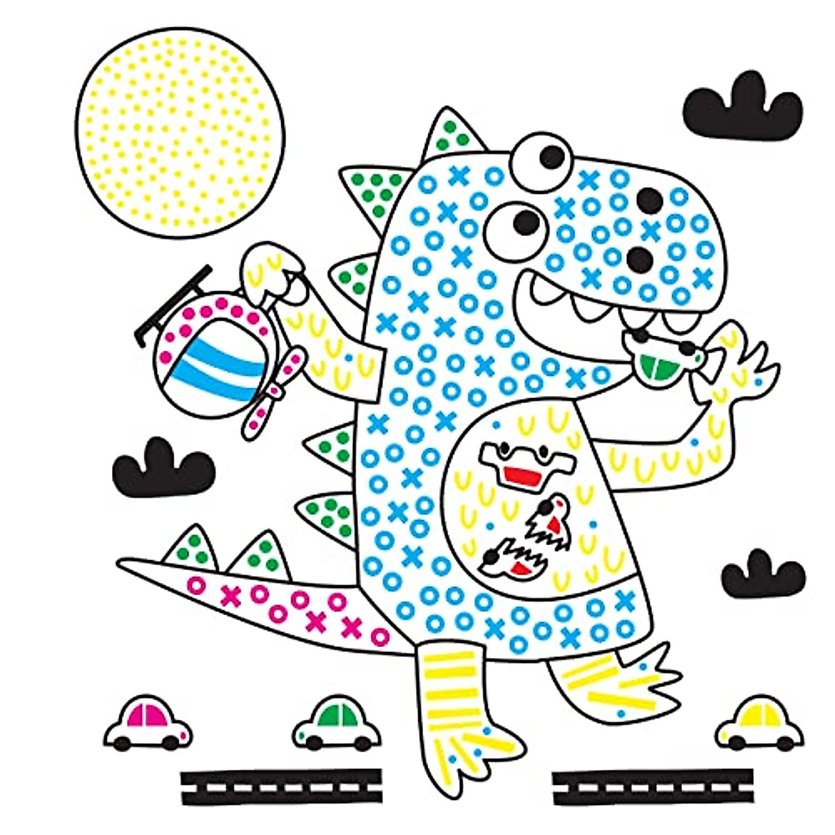 Easy and Fun Paint Magic with Water: Dinosaurs (Happy Fox Books) Paintbrush Included - Mess-Free Painting for Kids 4-6 to Create a T. Rex, Triceratops, Pterodactyl, and More