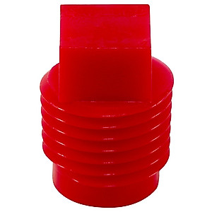 Caplugs P-28 P Series – Plastic Threaded Plug for NPT/NPS Pipe Fittings, 1000 Pack, Red HD-PE, Thread Size NPT 1/4" Tapered & Straight, Temporary Seals, Thread Protection, Leak Prevention (99191150)