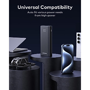 yoocas 65W Power Bank- 20000mAh Portable Charger with USB-C Fast Charging, 95W Total Output for Mac Air/pro,HP,DELL,Lenovo,Steam Deck,Switch,iPad,iPhone,Android.