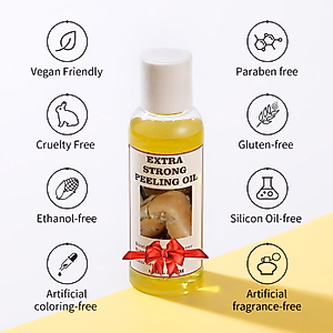 Peeling Oil for Dark Skin, Yellow Peeling Oil, Strong Peeling Oil Extra Strength, Exfoliating Peeling Solution for Body All Skin Type -110ML/3.66 OZ