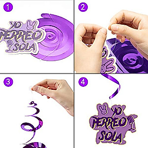 30Pcs Bunny Rapper Party Swirl Decoration Hanging Spiral Decor Whirl Streamers Toy Ceiling Decorations Birthday Party Ceiling Streamers Spiral Room Decoration Party Favors