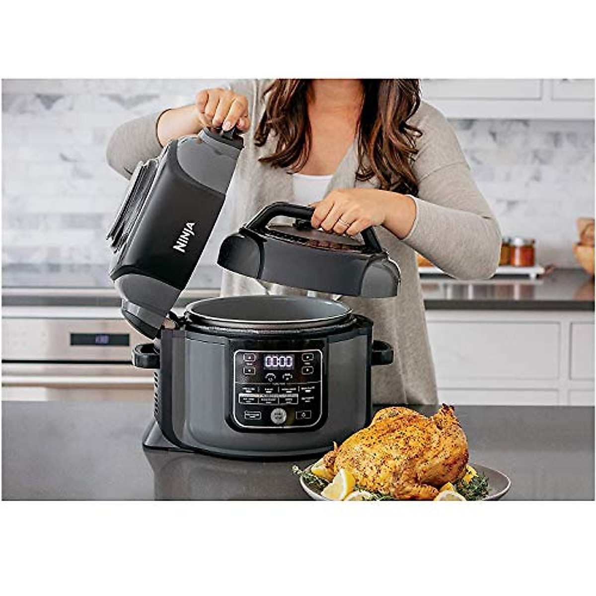 Ninja Foodi OP305 6.5 Quart TenderCrisp Pressure Cooker - Black/Gray