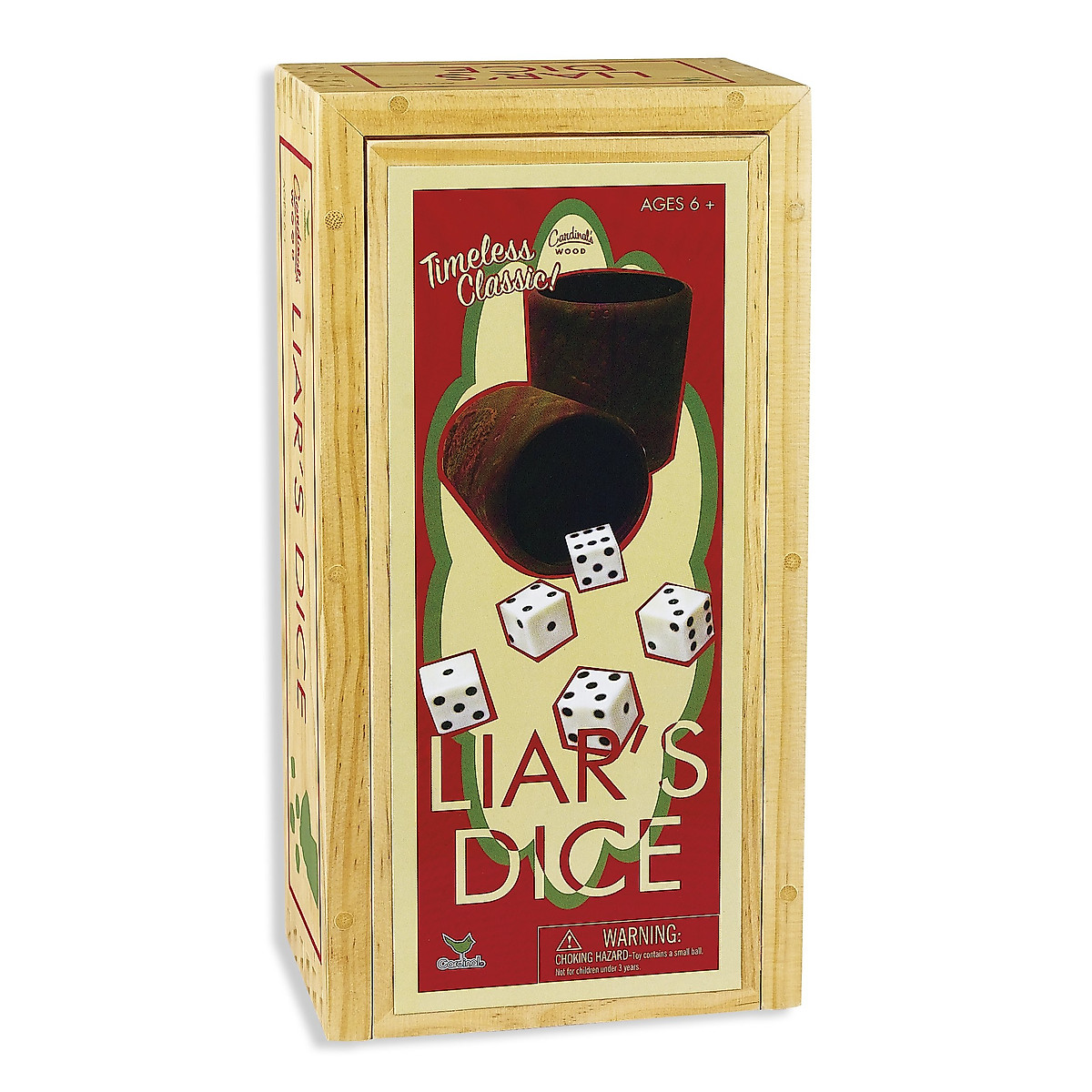 Cardinal Games Liars Dice In Wood Box Retro Game