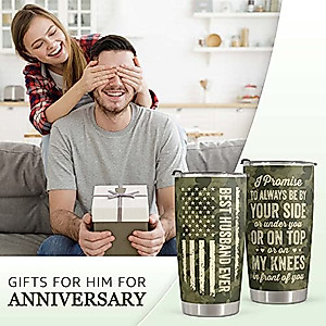 Macorner Valentines Day Gifts for Him - Stainless Steel Tumbler 20oz - Funny Birthday Gift for Husband from Wife & Anniversary Present for Him - Gifts for Men Best Husband - Christmas Gift For Husband