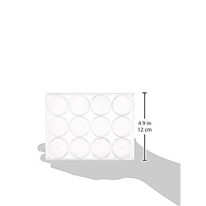 SE 12-in-1 Round Containers with Screw-On Lids Inside Storage Box, 1-1/2", Translucent - 8736DB