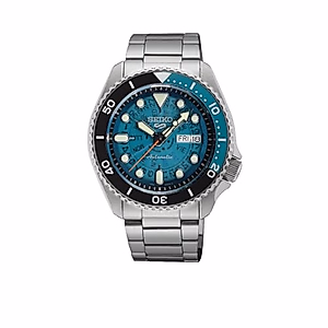 SEIKO 5 Sports SKX â€˜Skeleton Styleâ€™ Blue Dial SRPJ45K1, bracelet