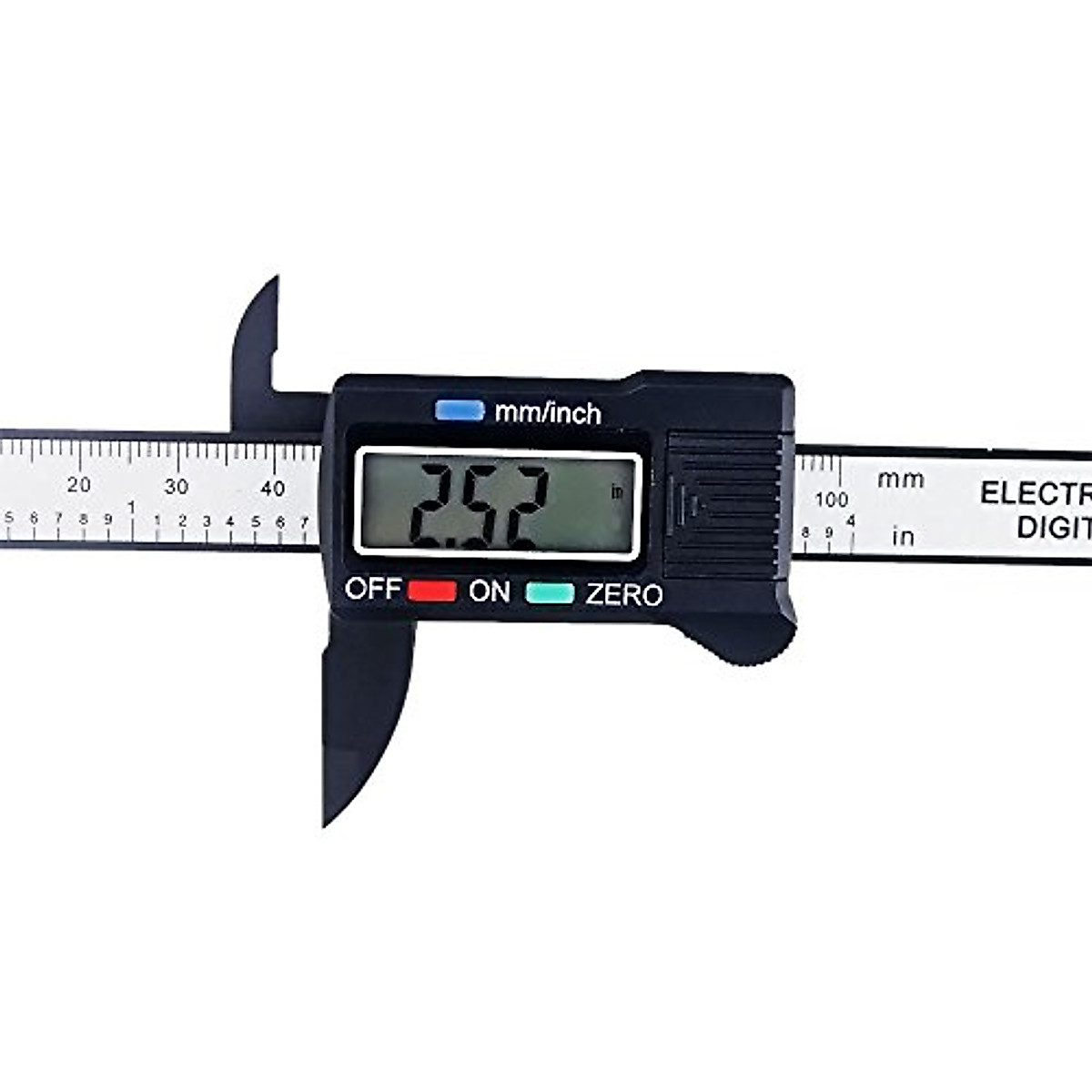 100mm/4" LCD Digital Electronic Carbon Fiber Vernier Calipers Gauge Micrometer with Large LCD Screen Display Inch/Metric