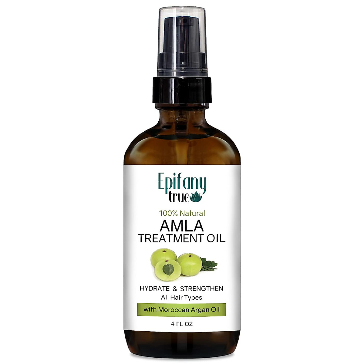 Epifany True Amla Hair Treatment Oil 4oz | Hair Growth, Loss Thinning | Sensitive Scalp | Protective Styles | Argan, Jojoba, Jamaican Black Castor Oil | 100% Natural