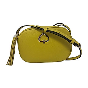 kate spade new york Leather Kourtney Camera Crossbody Shoulder Bag, Chartreuse