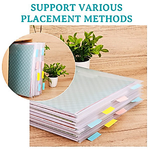 Caydo 24PCS Scrapbook Paper Storage Organizer with Buckle Design Scrapbook Paper Storage with 60 PCS Sticky Index Tabs for Holding 12 x 12 Inch Scrapbook Paper, Vinyl Paper, Cardstock