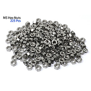 iexcell 450 Pcs M5 x 6/8/10/12/14/16/20/25/30 Stainless Steel 304 Hex Socket Head Cap Screws Bolts Hex Nuts Assortment Kit