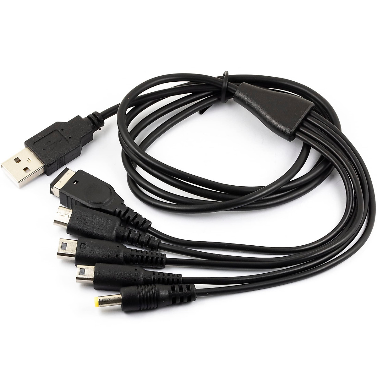 risingsaplings for USB Cable 5 in 1 Cord for Wii U DS Lite New 3DS XL 3DS XL 2DS Dsi XL NDS GBA SP PSP 1000 2000 3000