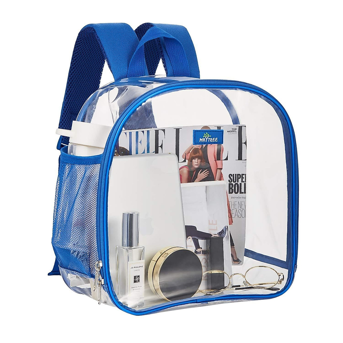 Clear Backpack Stadium Approved, Clear Backpack Small for Women, Waterproof and Lightweight Heavy Duty Transparent Backpack for Concert, Security Travel & Stadium