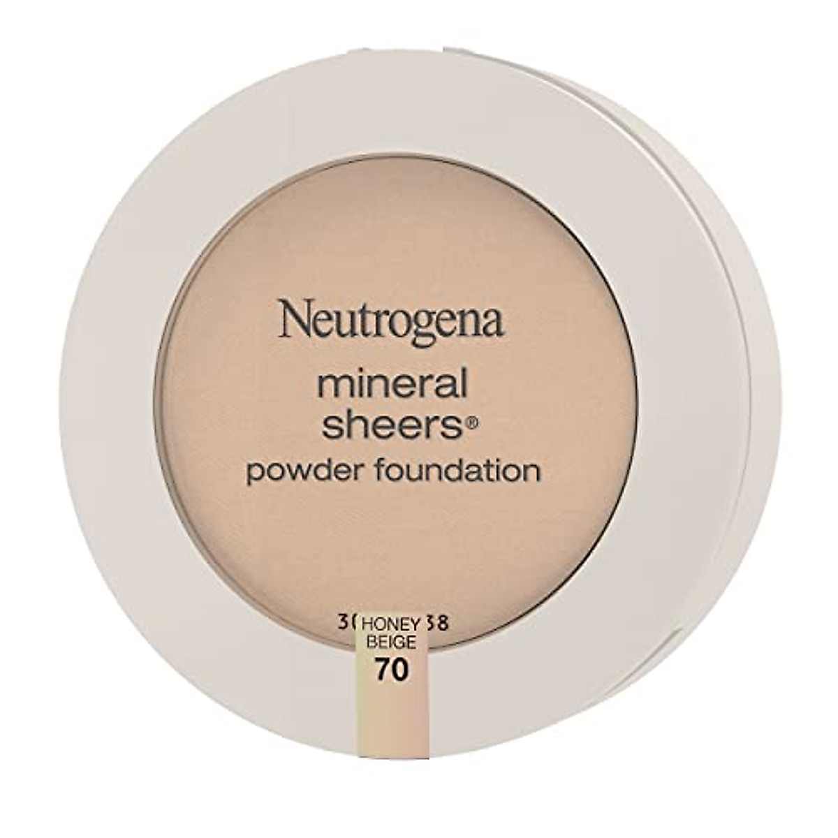 Neutrogena Mineral Sheers Compact Powder Foundation, Lightweight & Oil-Free Mineral Foundation, Fragrance-Free, Honey Beige 70,.34 oz (Pack of 2)