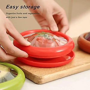 Silicone Fruit Storage Box Transparent Film Fruit and Vegetable Preservation Box Set - Keep Produce Fresh - Ideal for Kitchen and Home (4 PCS)