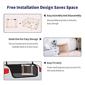 Baby Playpen Foldable Playpen for Babies and Toddlers Solid Wood Baby Gate Playpen Wooden Baby Play Pens Baby Fence Play Area