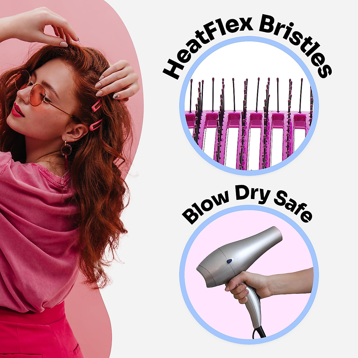 Wet Brush Speed Dry Hair Brush, Purple - Vented Design and Ultra Soft HeatFlex Bristles Are Blow Dry Safe With Ergonomic Handle Manages Tangle and Uncontrollable Hair - Pain-Free Hair Accessories