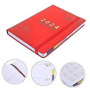 Didiseaon 2024 Agenda Book notebooks for work note pad notepad calendar appointment plan pad study plan pad school planner date plan pad weekly planner Dating Paper efficient Schedules