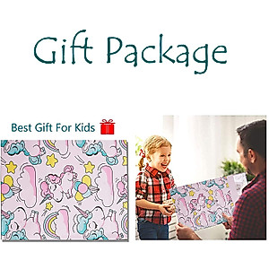 Unicorn Mirror Wall Stickers, Removable Acrylic Mirror Wall Sticker Decals, DIY Self Adhesive Stars Art Wall Decal Murals Home Wall Decoration Stickers for Living Room Kids Bedroom Office Baby Nursery