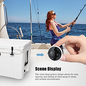 2-Pack Cooler Plug for Yeti Cooler Drain Plugs Replacement Compatible with YETI RTIC ORCA Roadie and Tundra Coolers and Tank Ice Bucket Accessories, Small