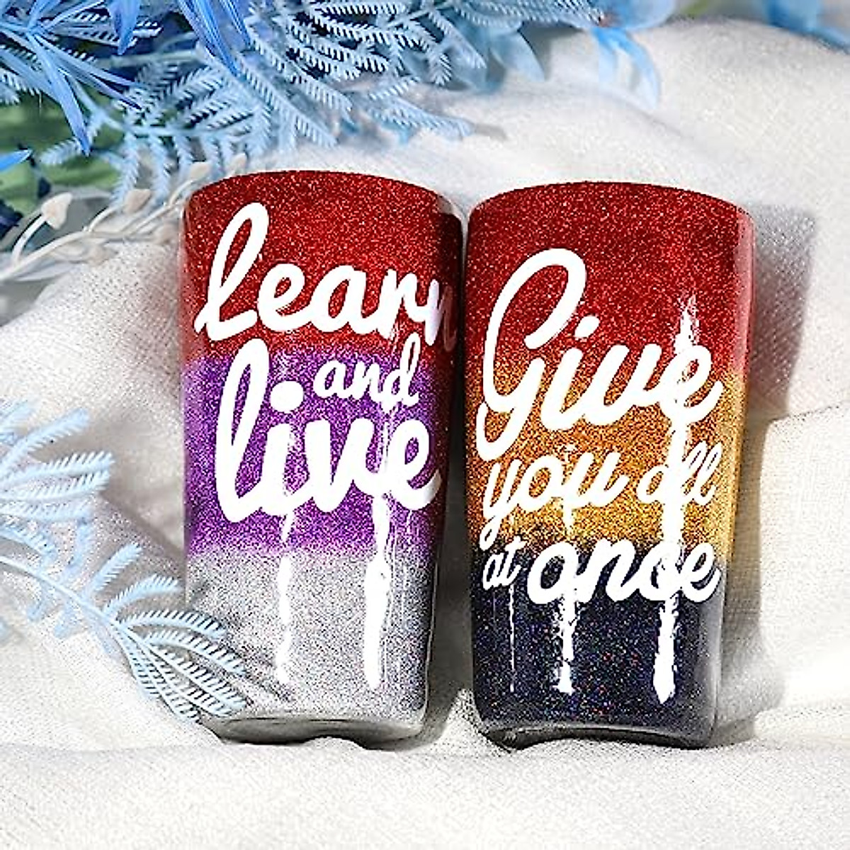 Holographic Ultra Fine Glitter and Chunky Glitter, Teenitor Craft Glitters with 110g Resin Glitter Powder Sequins and 100g Metallic Iridescent Chunky Fine Glitter, Nail Glitter,Laser Black