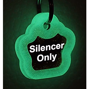 io tags Pet ID Tags Silencer for Dog and Cat Glitter Paw Print Tag (Silencer Only)