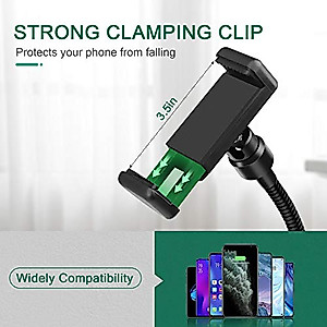 Pomarks Cellphone Holder,Overhead Phone Mount,Table Top Teaching Online Stand for Live Streaming and Online Video and Food Crafting Demo Drawing Sketching Recording(Black)