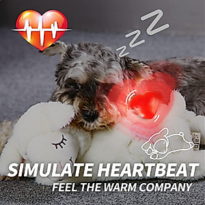 KITA Heartbeat Plush Dog Toy, Pet Anxiety Relief, Calming Training Aid, Comfort Stuffed Toy for Puppy, Dog, Cat, Kitty Pets