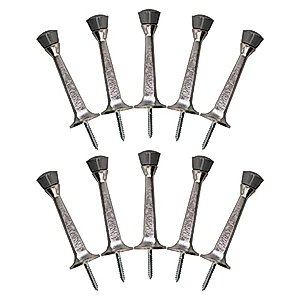 Design House 181735 Cast Door Stop, 10-Pack, Satin Nickel, 10 Count