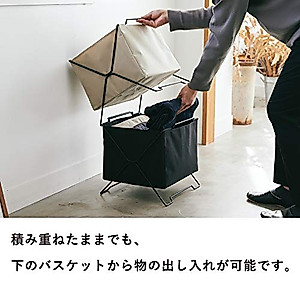 キングジム(Kingjim) King Jim KSP002S Storage Box Stacked Basket Stainless Steel Black