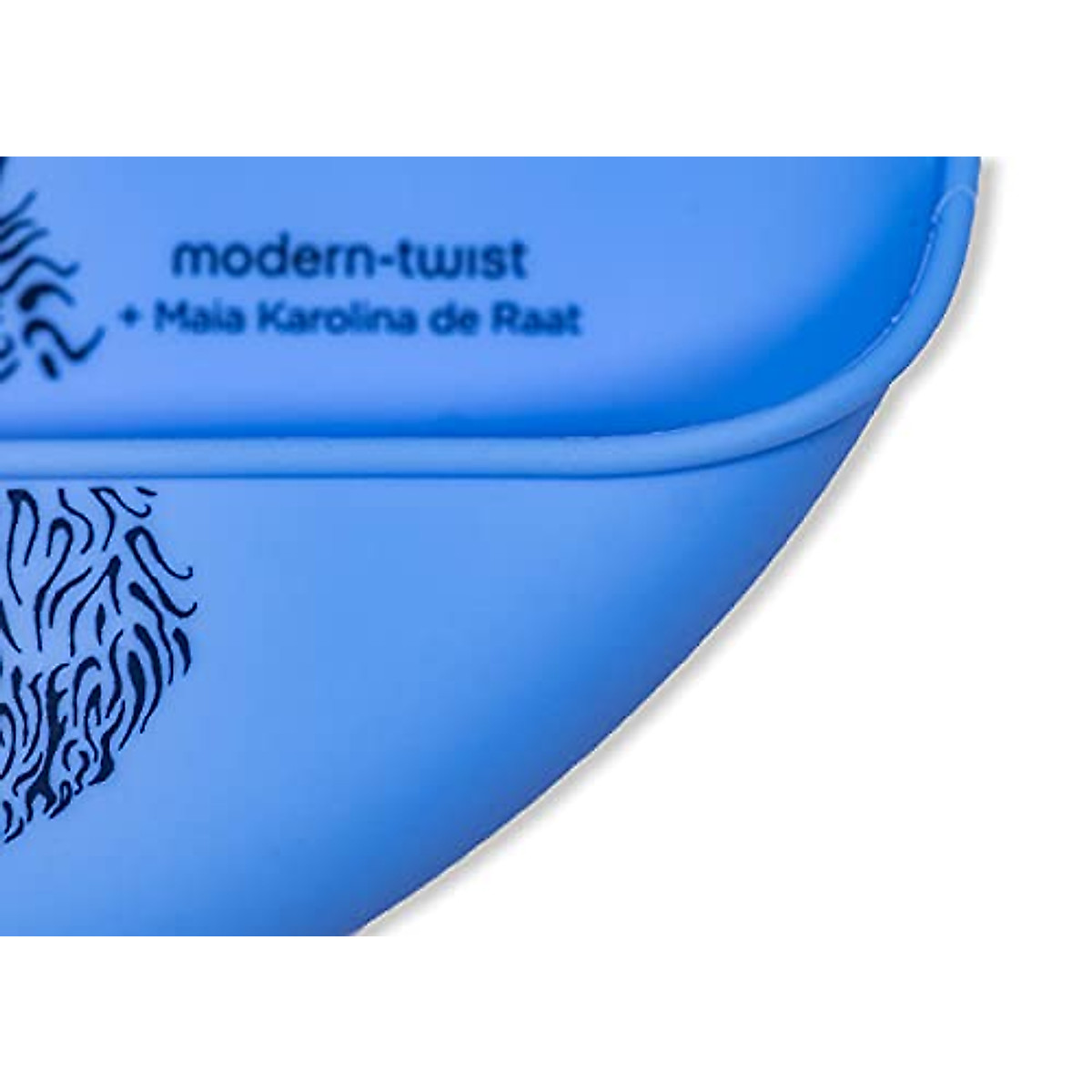 modern-twist Bucket-Bib 100% Food-Grade Silicone, Waterproof and Reusable, Curious Otter – Sea Blue