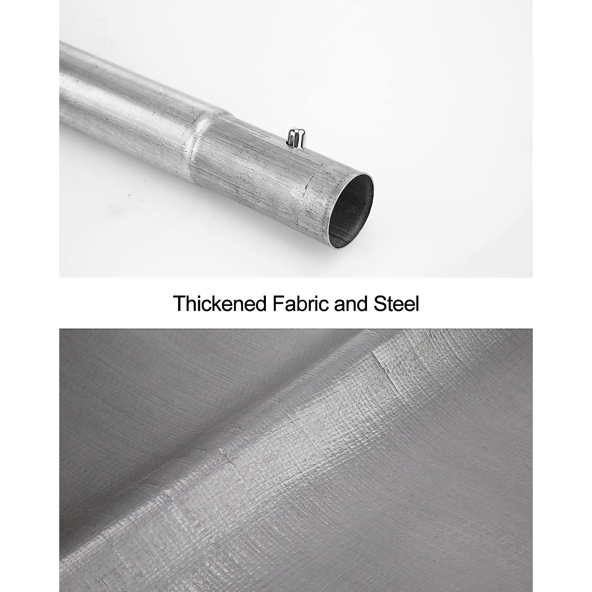 GAOMON 13'x20'Carport, Heavy Duty Portable Garage, with 4 Roll-up Doors & 4 Ventilated Windows, Reinforced Steel Poles & 180 g PE Waterproof Canopy, for Pickup Truck, and Boat, Silver Gray