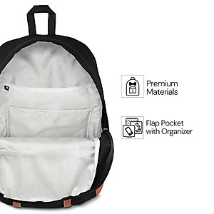 JanSport Cortlandt 15-inch Laptop Backpack-25 Liter School and Travel Pack, Black, One Size