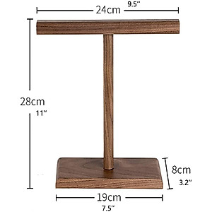 ANIIC Headset Stand Wood Headphone Stand Holder Creative Headset Holder Desk Display Shelf Rack Universal Earphone Accessories Headphone Stand ( Color : Walnut )