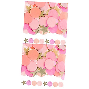 BESTOYARD 2pcs 2 Baby Confetti Dining Table Decoration Happy Birthday Balloons Decorative Party Confetti Blue Ballons Party Confetti Supplies Birthday Confetti Ornament Letter Paper Pink