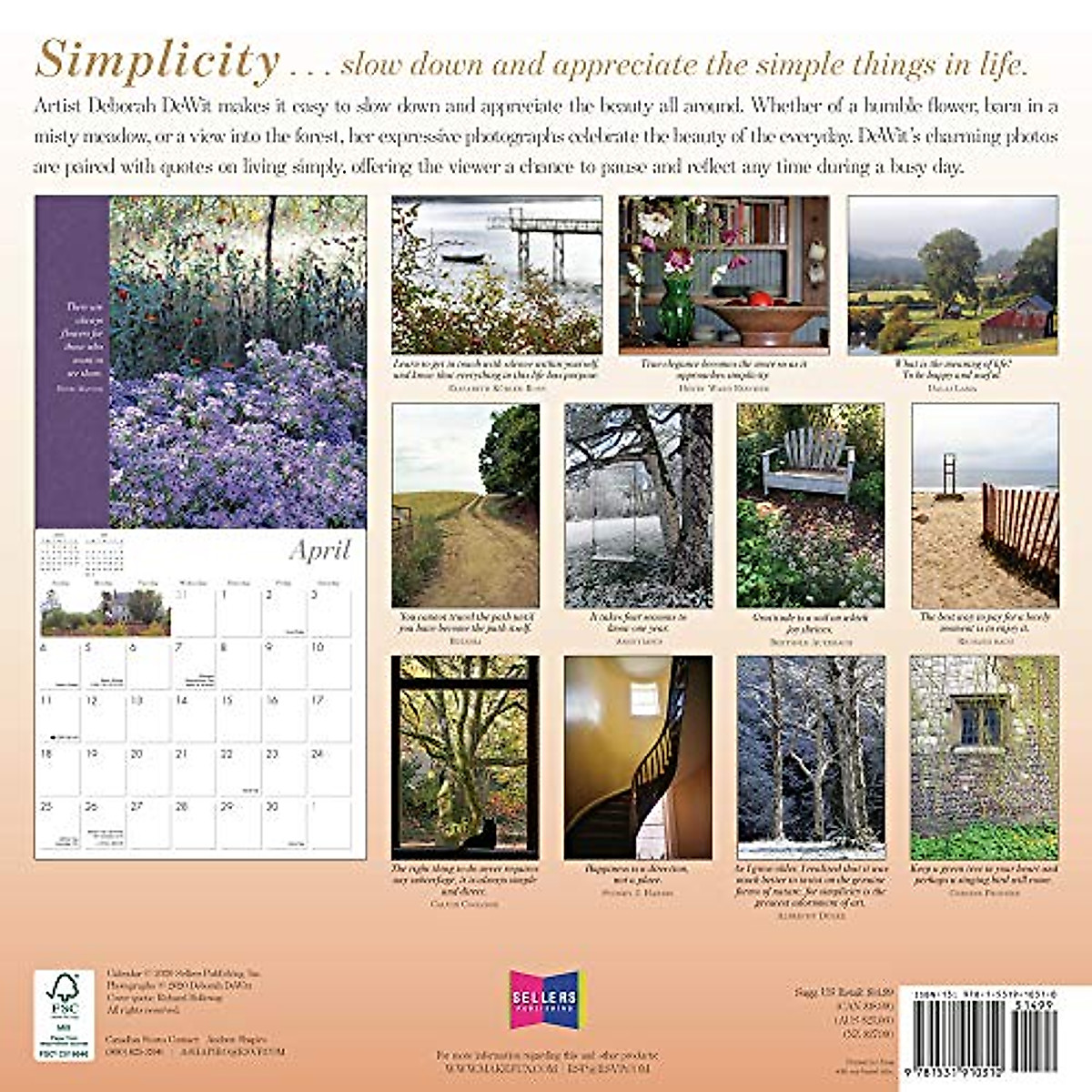 2021 Simplicity Inspirations for a Simpler Life 16-Month Wall Calendar
