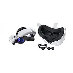KIWI design Elite Strap with Battery and Face Cushion Pad Compatible with Quest 2