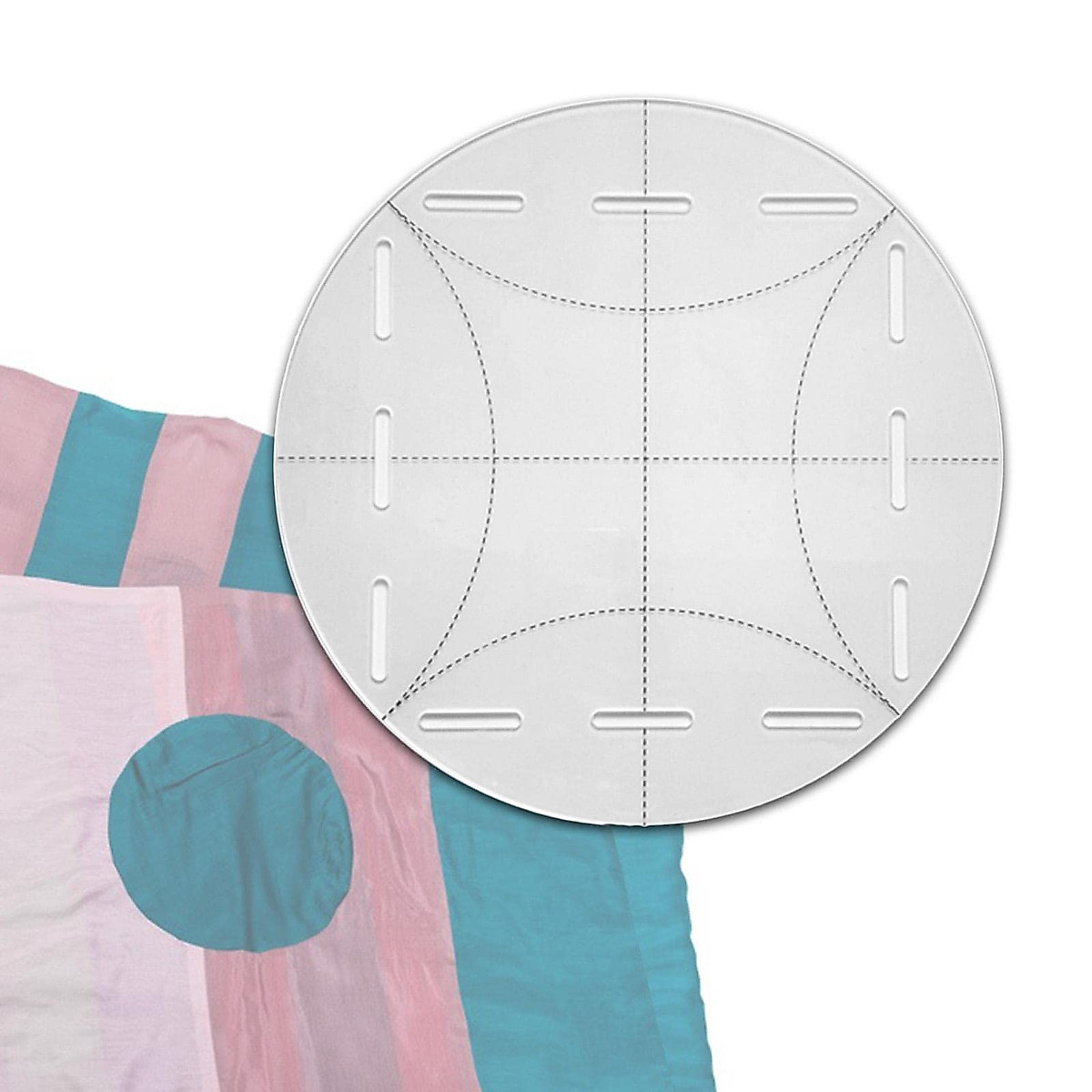 2Pcs Quilting Template Circle Ruler Reusable Quilt Circle Template Handmade Quilt Supplies Patchwork Tool, 5inch 10inch