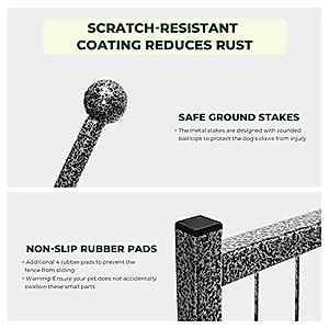 FXW Aster Dog Playpen for Camping/Yard, Silver