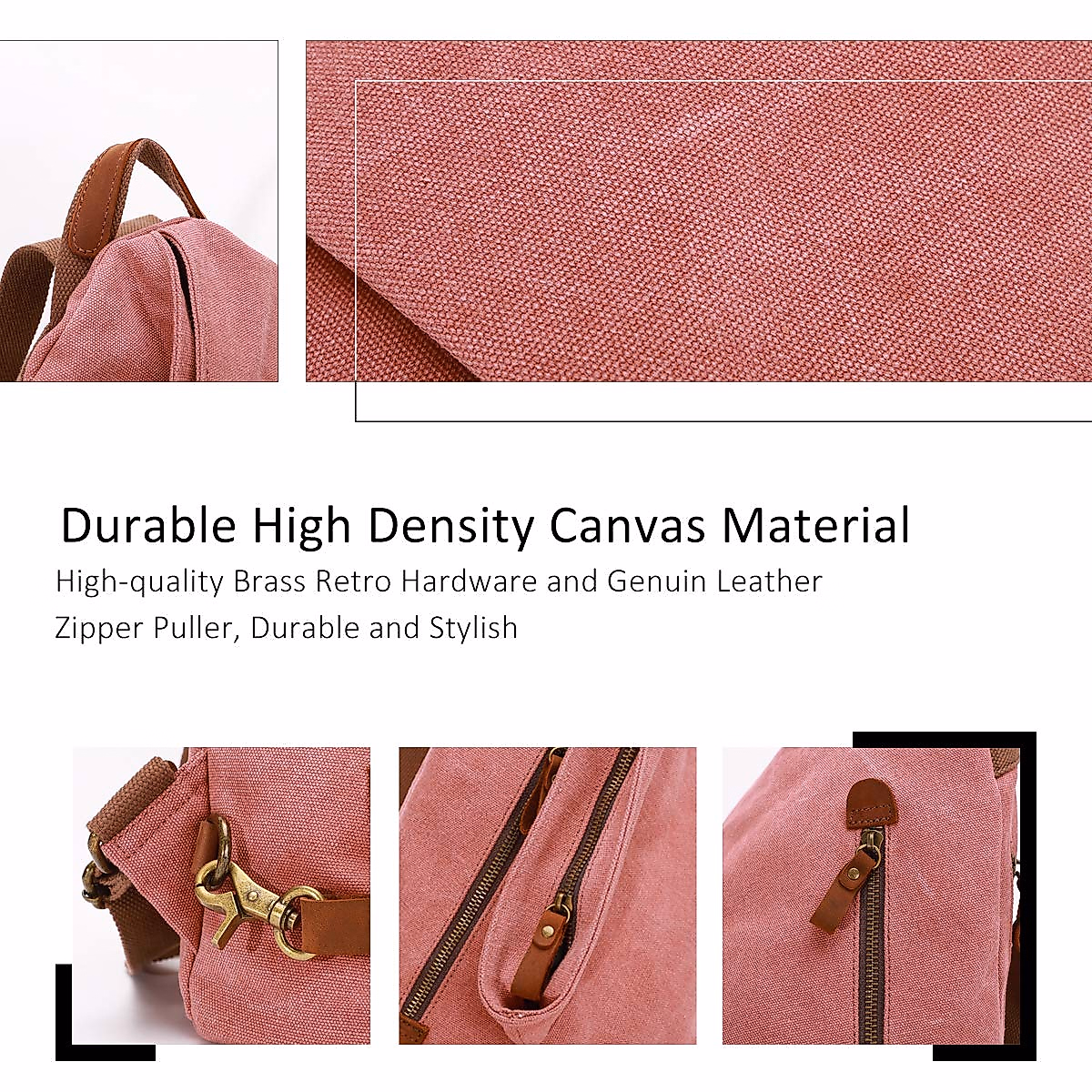 KL928 Canvas Vintage Backpack – Large Casual Daypack Outdoor Travel Rucksack Hiking Backpacks for Men Women