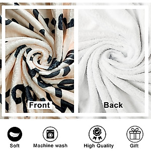 Flannel Throw to My Daughter Blankets from Mom Encourage and Love Breathable Air Mail Blanket Girl Letter Printed Warm Soft Couch Living Room Decor Gift 50"x60"