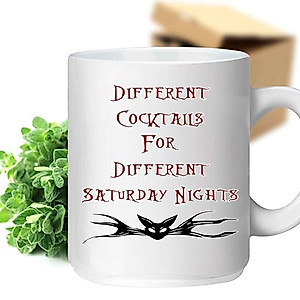 Cocktail Lovers Gift for Birthdays & Christmas, Great for Holy Saturday Nights - Navy Multicolor Unisex Sweat, 11 Oz White Ceramic Coffee Mug