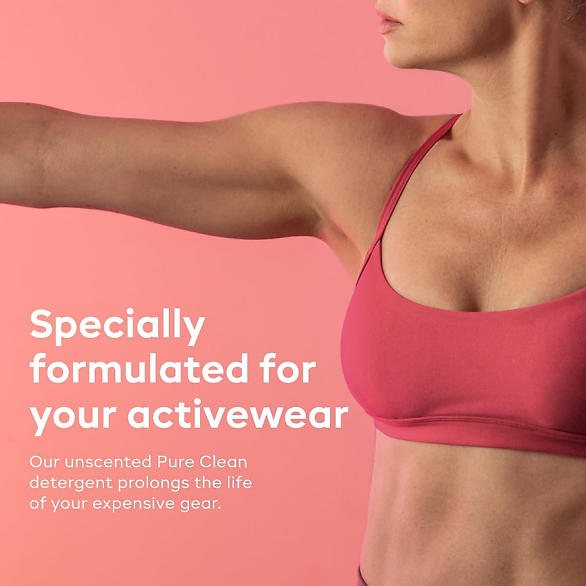 Nonaste Liquid Laundry Detergent - Pure Clean, 32 Fl Oz (Pack of 1) - Active Wear Laundry Detergent for Workout Clothes & More - Unscented, Gentle & Color Safe