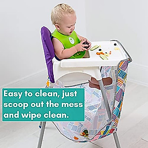 High Chair Food Catcher for Babies & Toddlers, Wipeable & Washable | Mumma's Little Helpers (Lions)